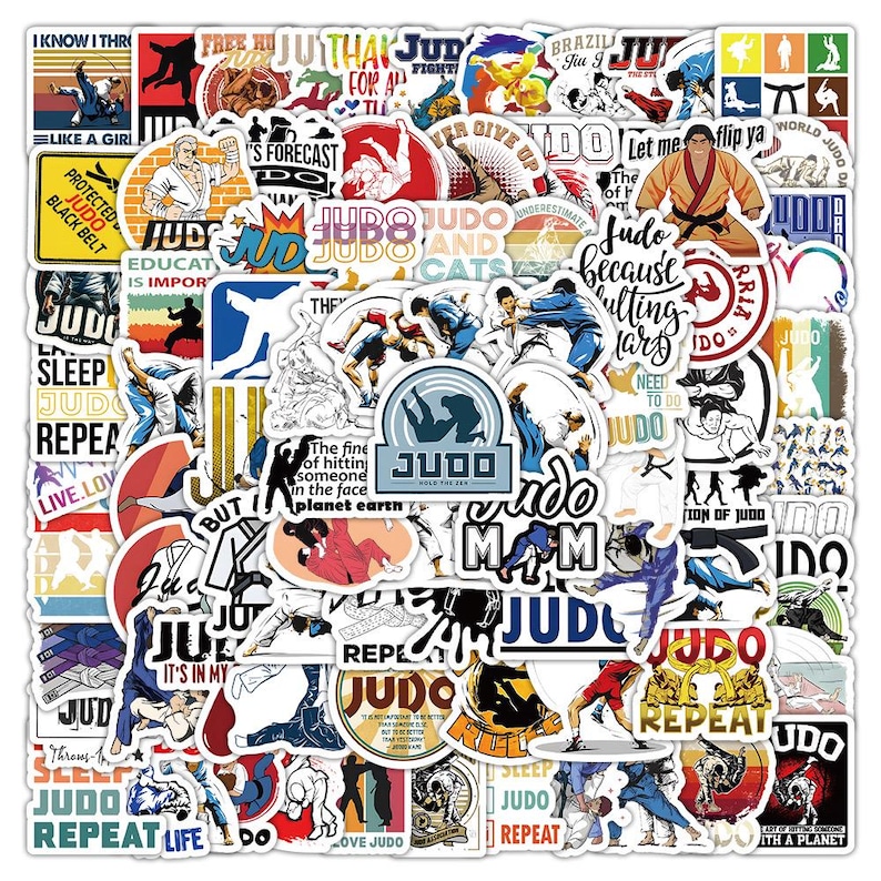 Judo Stickers Pack: DIY Creative Waterproof Vinyl Sports Decals（100pcs ...