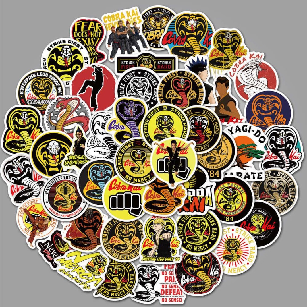 52pcs/set American TV Series Cobra Kai Stickers Pack,classic Action ...
