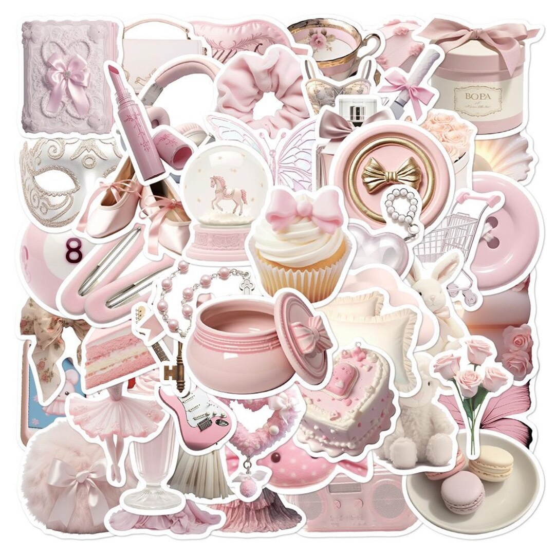 Pink Ballet Girl Stickers Pack: DIY Creative Waterproof Vinyl Decals ...
