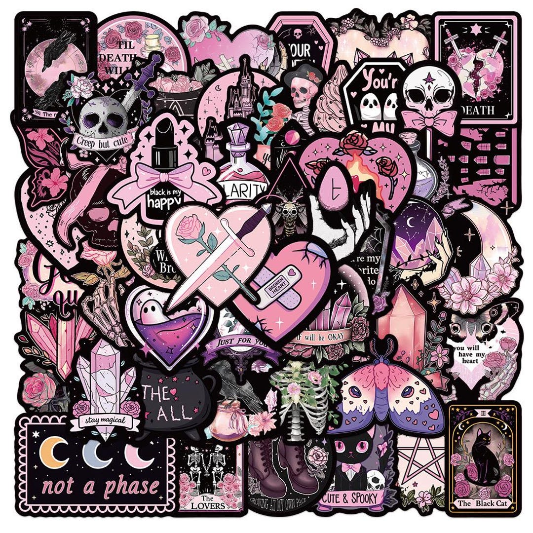 Gothic Witchcraft Stickers Pack: Dark Horror Decals,diy Creative ...