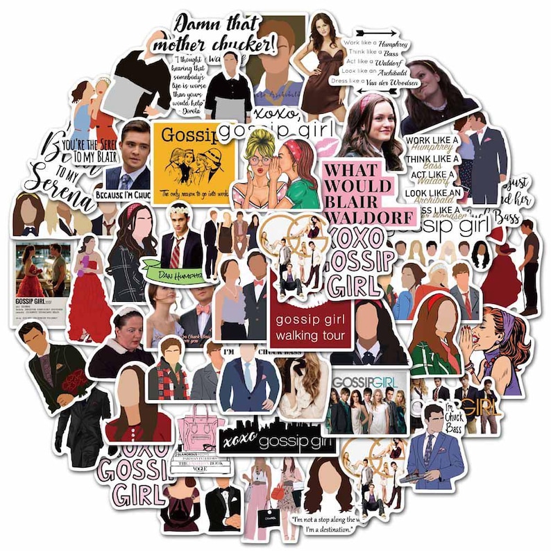Classic American TV Series Gossip Girl Stickers Pack: Waterproof Vinyl ...