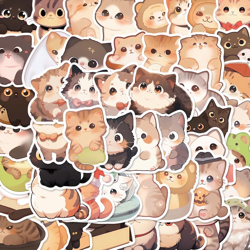 Stickers gatito - Etsy México