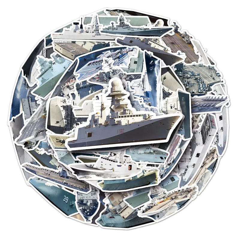 Warplane Tank Warship Stickers Pack: DIY Creative Waterproof Vinyl ...