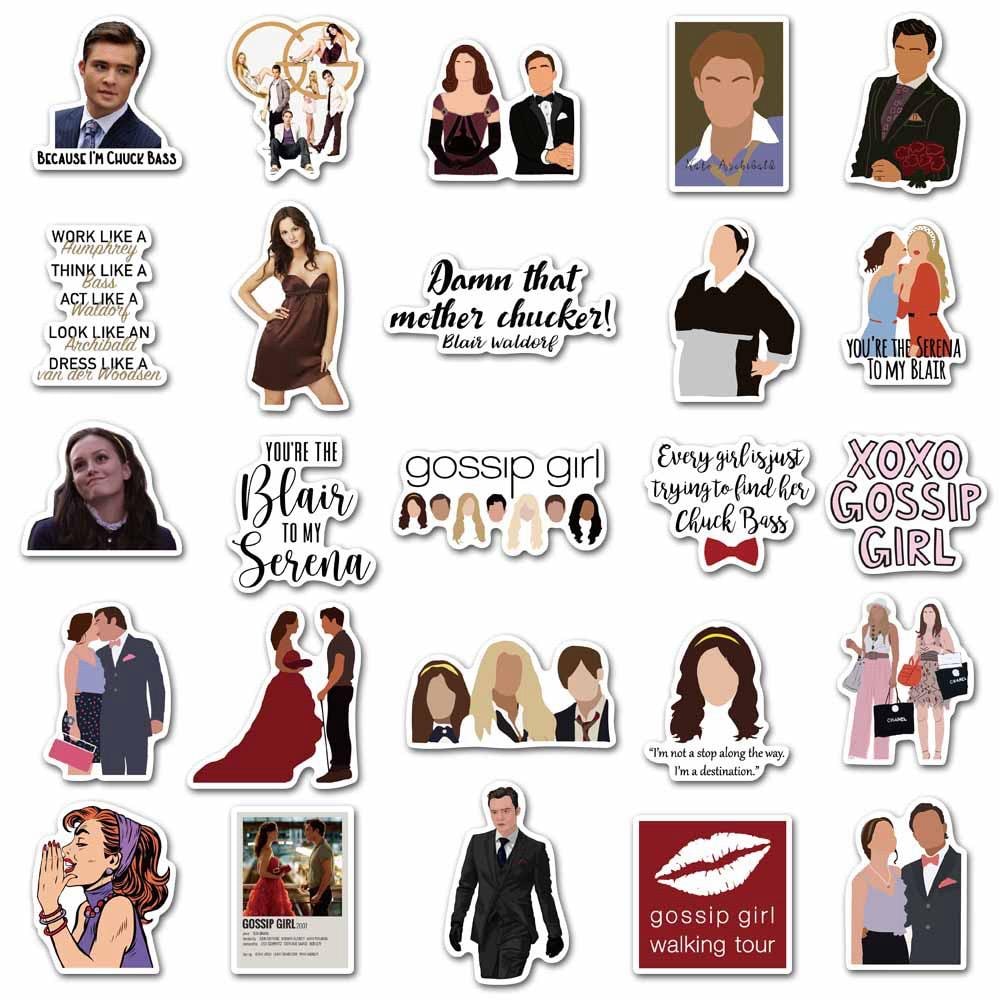 Classic American TV Series Gossip Girl Stickers Pack: Waterproof Vinyl ...