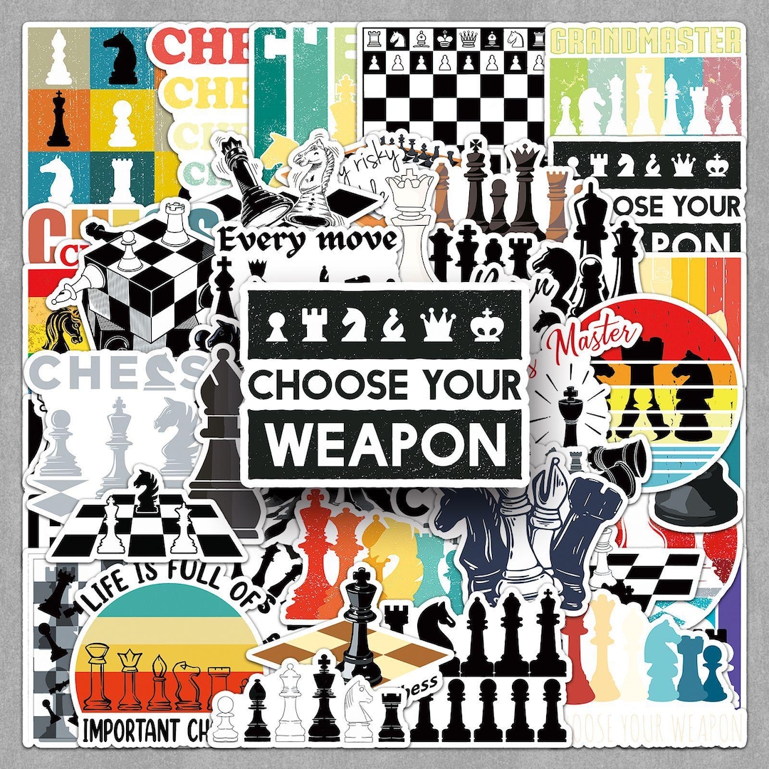 Chess Stickers Pack: DIY Creative Waterproof Vinyl Decals（50pcs/set） - Etsy