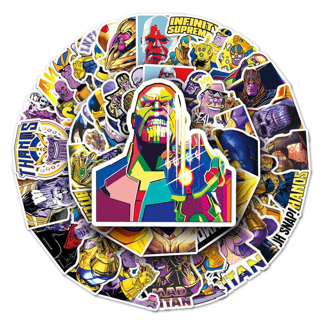 Thanos Stickers Pack: Waterproof Vinyl Decals (51 Pcs/set) - Etsy