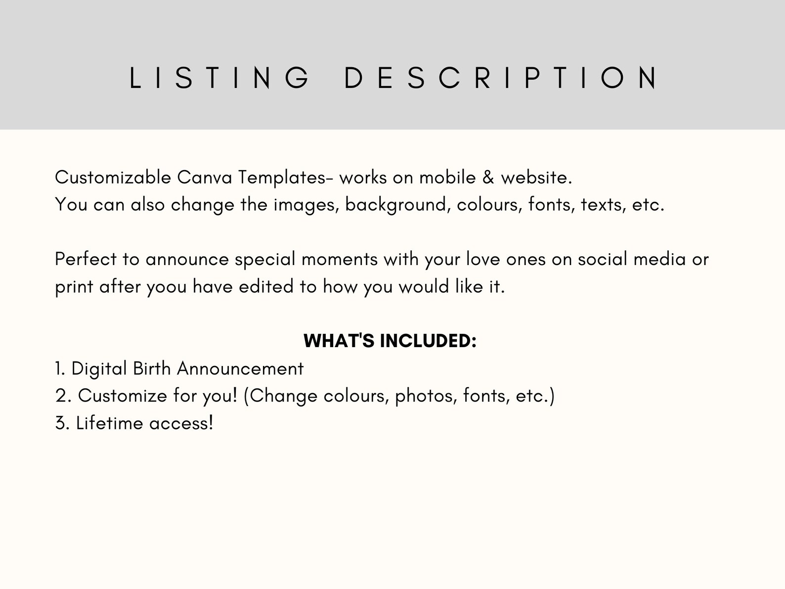 Please Meet: Birth Announcement Template, Editable New Born Cards With ...