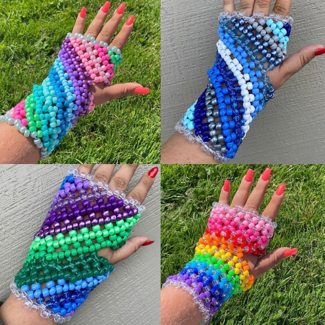 Custom Kandi Gloves Multiple Sizes - Etsy