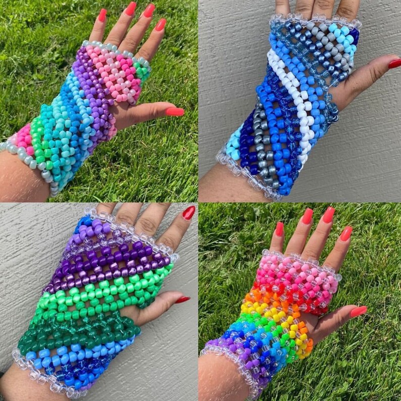 Custom Kandi Gloves Multiple Sizes - Etsy