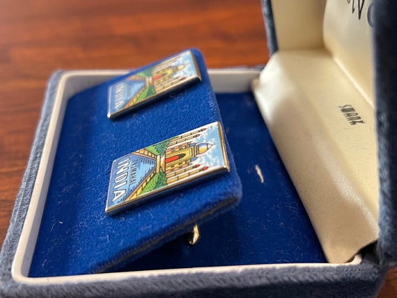 Beautiful Swank INDIA Cufflinks - Taj Mahal - Gem