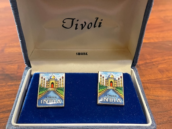 Beautiful Swank INDIA Cufflinks - Taj Mahal - Gem