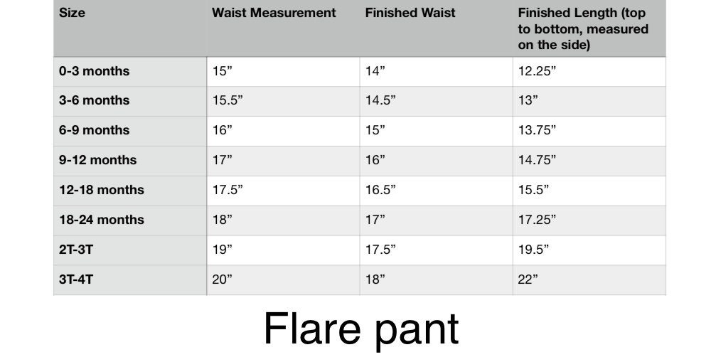 Shop Sizing Guide NOT FOR SALE Reference Only - Etsy