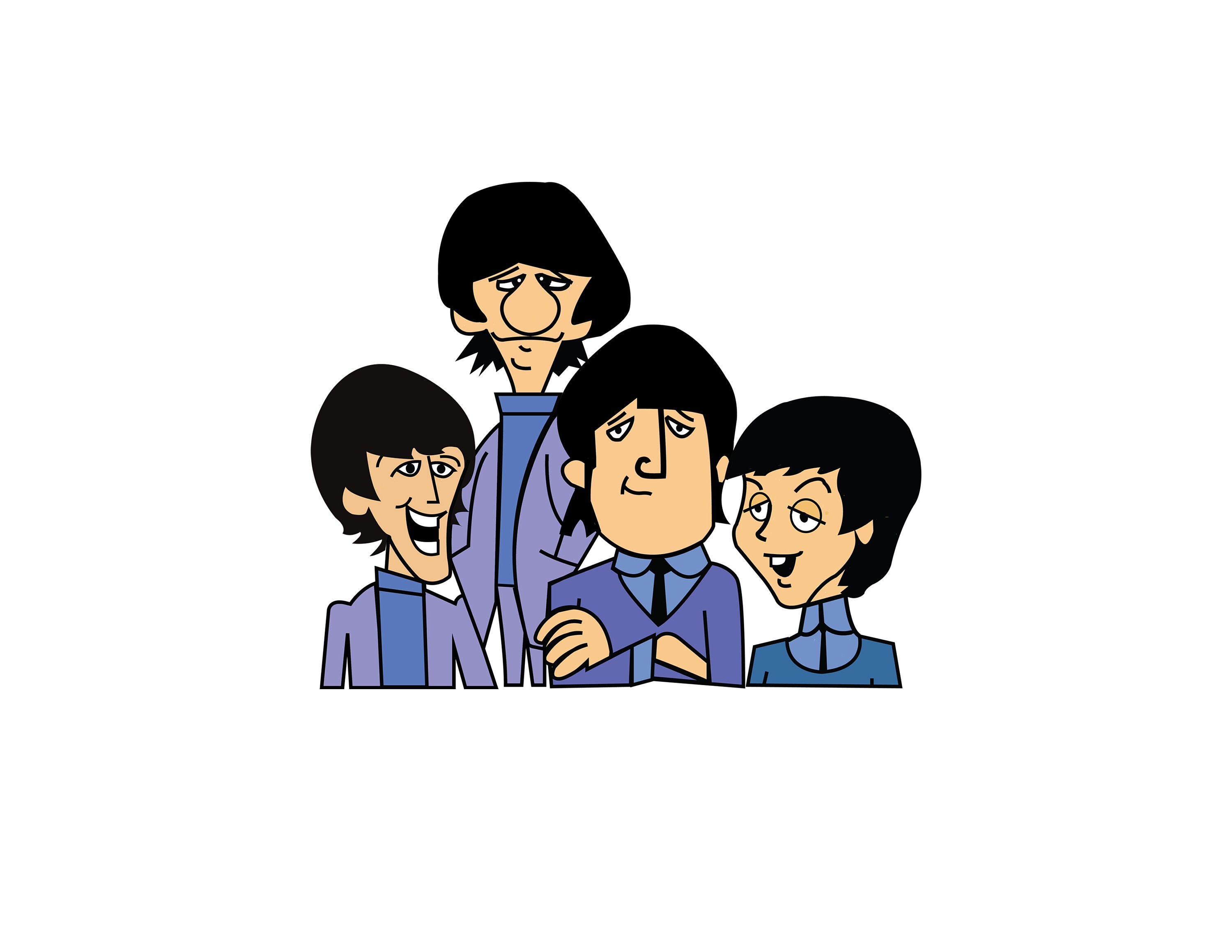 Arte de fans de dibujos animados de los Beatles - Etsy España