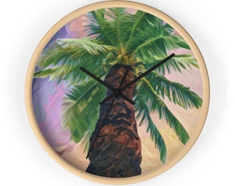 Palm Tree Wall Clock - Etsy
