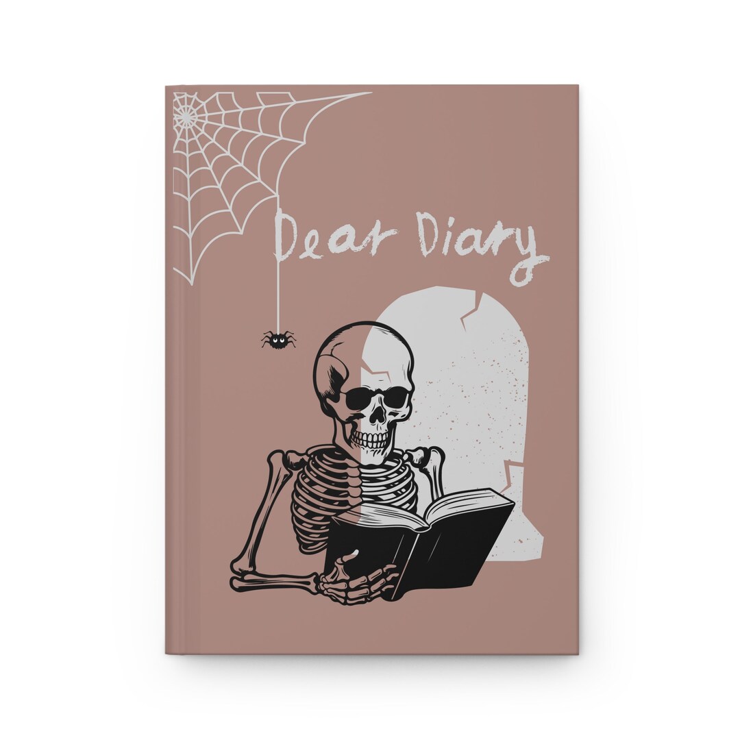 Dear Diary, Skeleton Hardcover Journal, Halloween Journal, Spooky Gifts ...