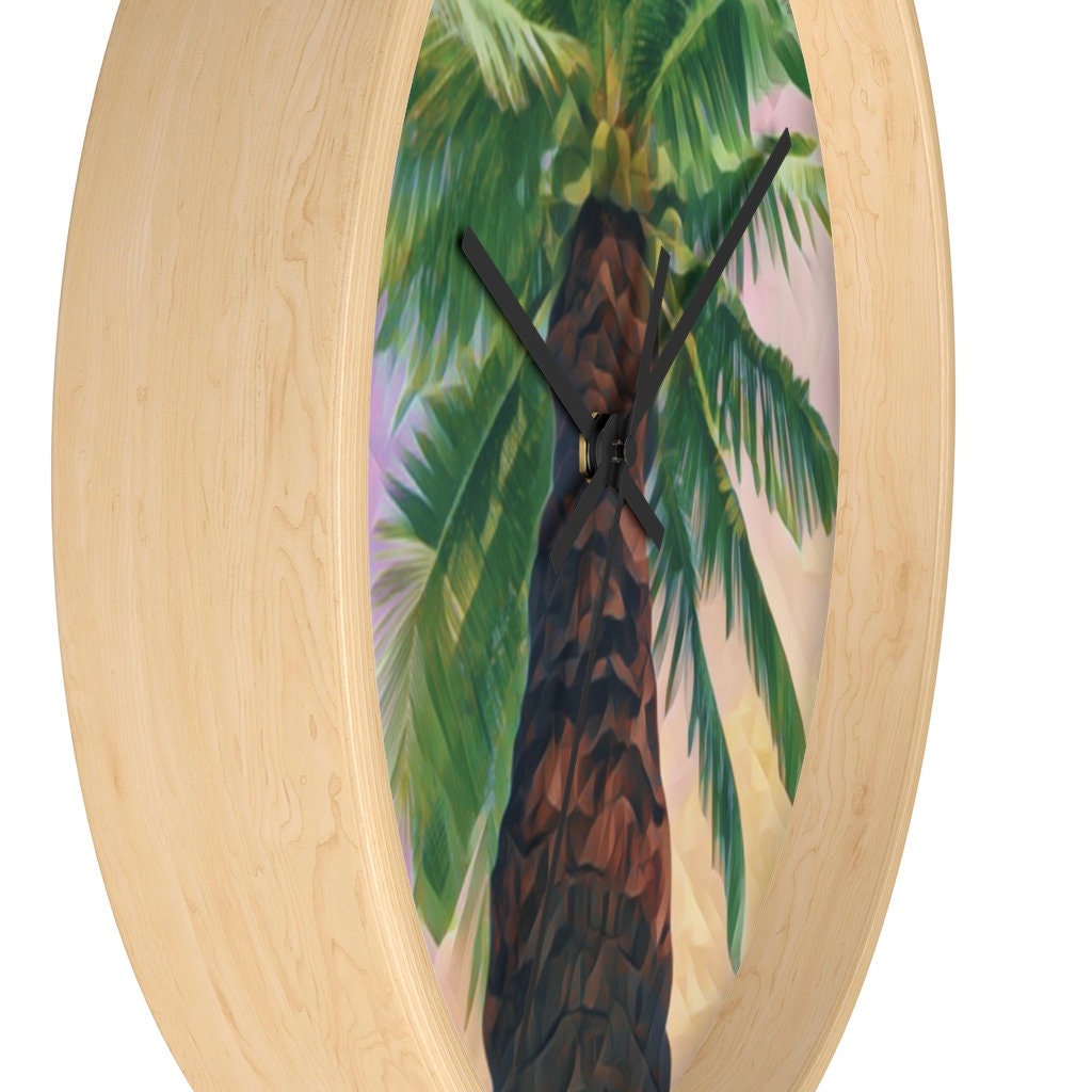 Trop-o'clock Palm Tree Wall Clock Fun and Decorative - Etsy