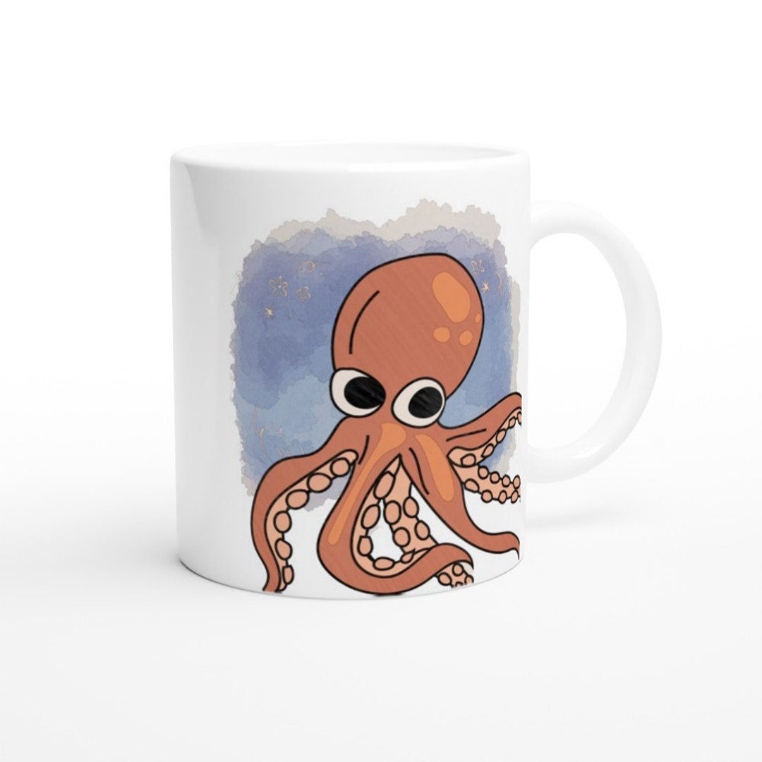 Marcellus the Octopus Mug, Beautiful Sea Life Design, Original Graphic ...