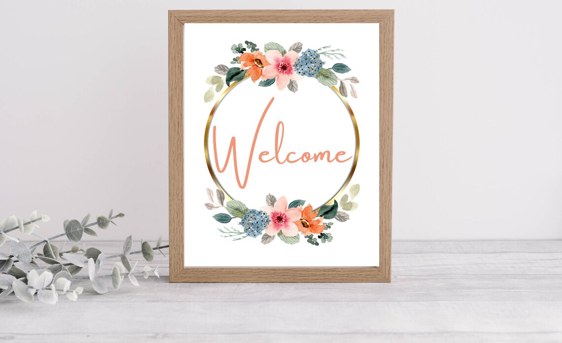 Welcome Sign Digital Poster - Etsy