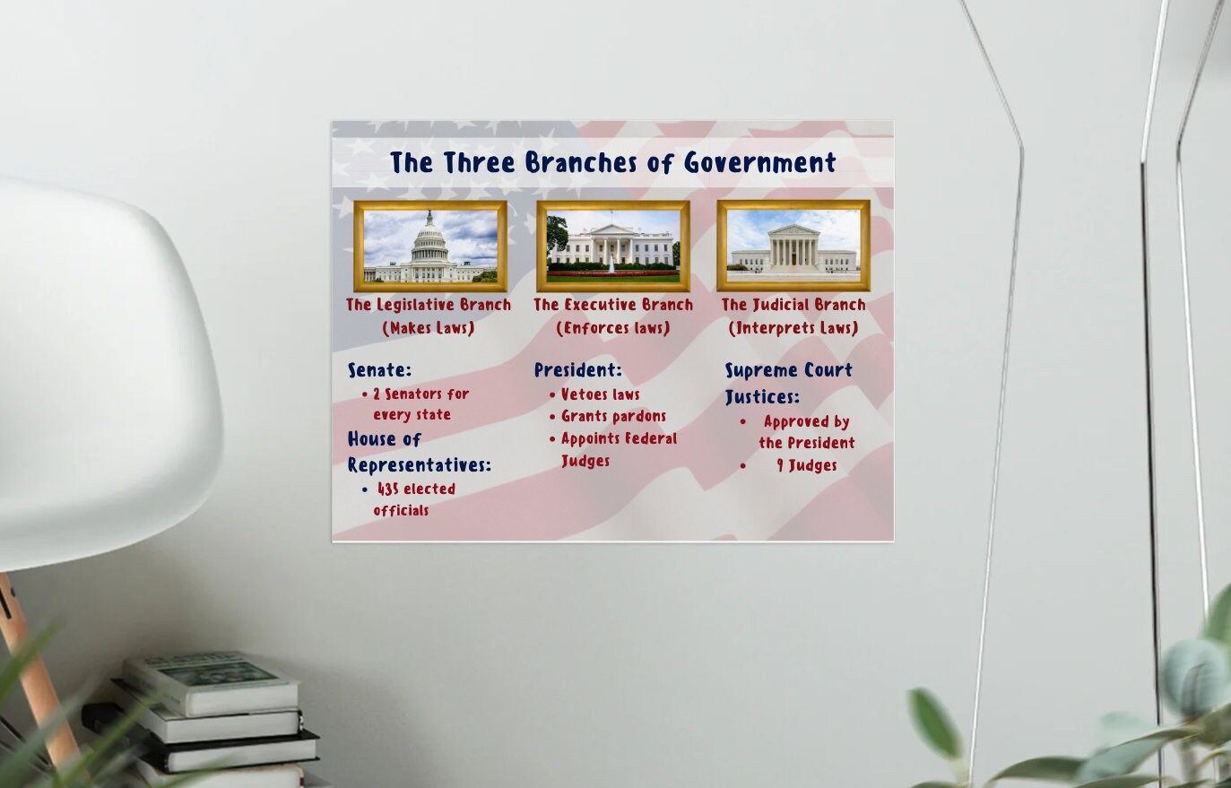 Three Branches of Government Digital Poster - Etsy