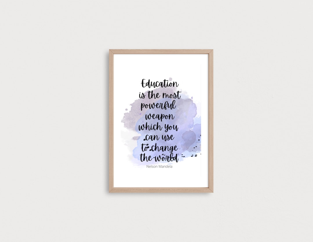 Nelson Mandela Inspirational Quote Digital Poster - Etsy
