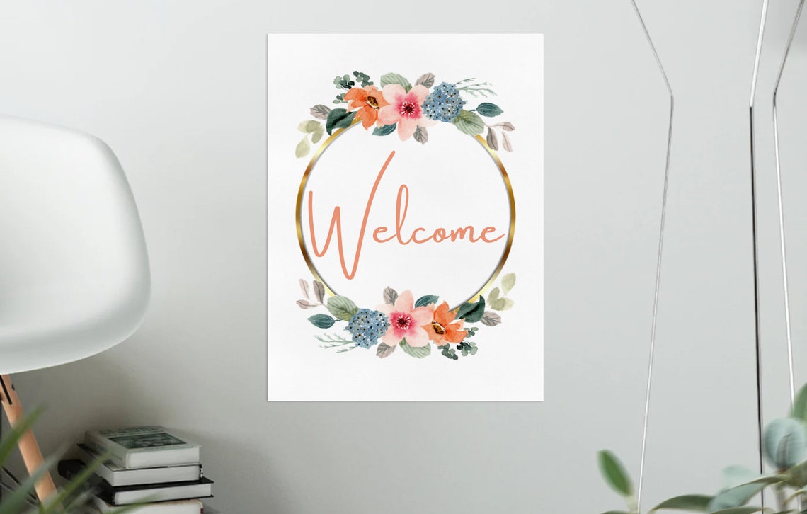 Welcome Sign Digital Poster - Etsy
