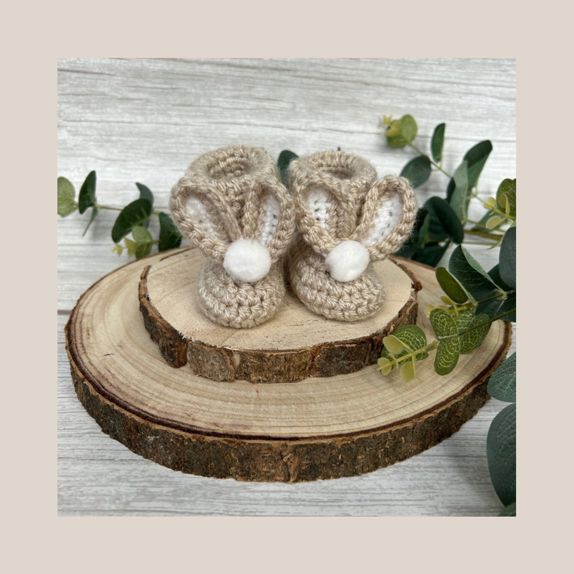 Crochet Baby Bunny Booties / Easter Bunny Booties / Bunny Booties ...