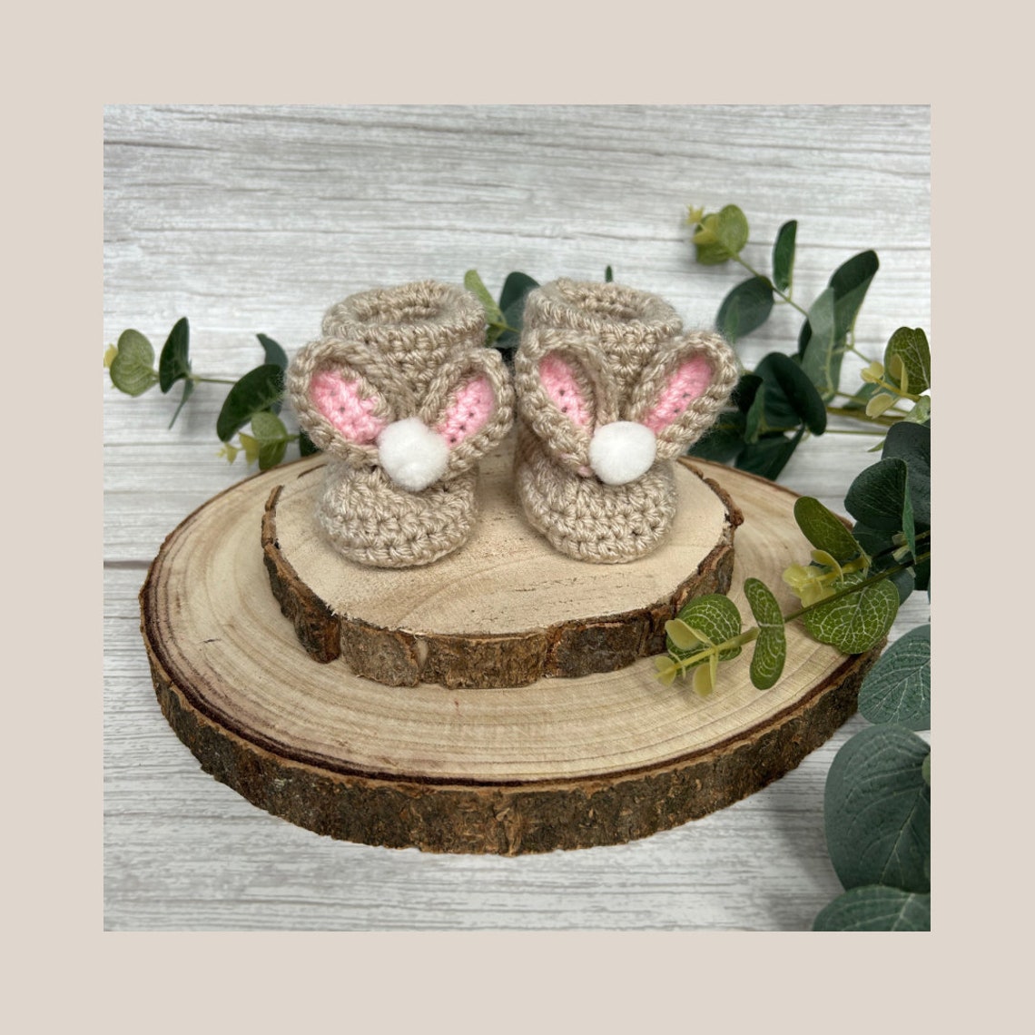 Crochet Baby Bunny Booties / Easter Bunny Booties / Bunny Booties ...