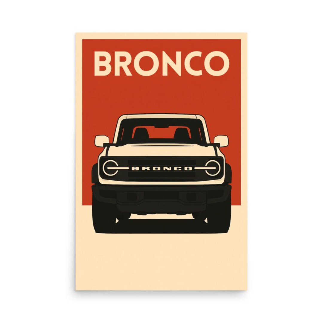 Ford Bronco Poster (retro Style) - Etsy