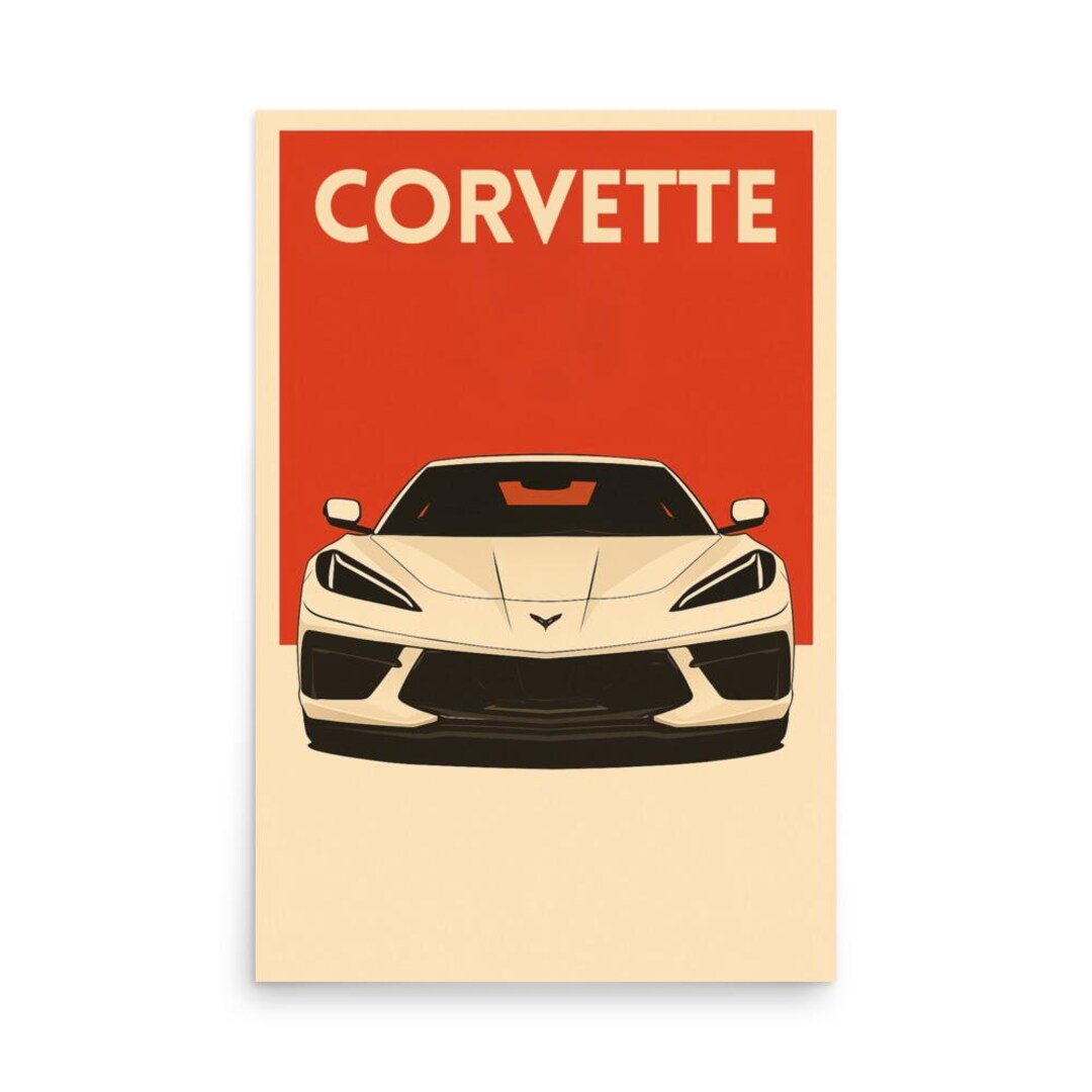 Chevy Chevrolet Corvette C8 Poster (retro Style) - Etsy