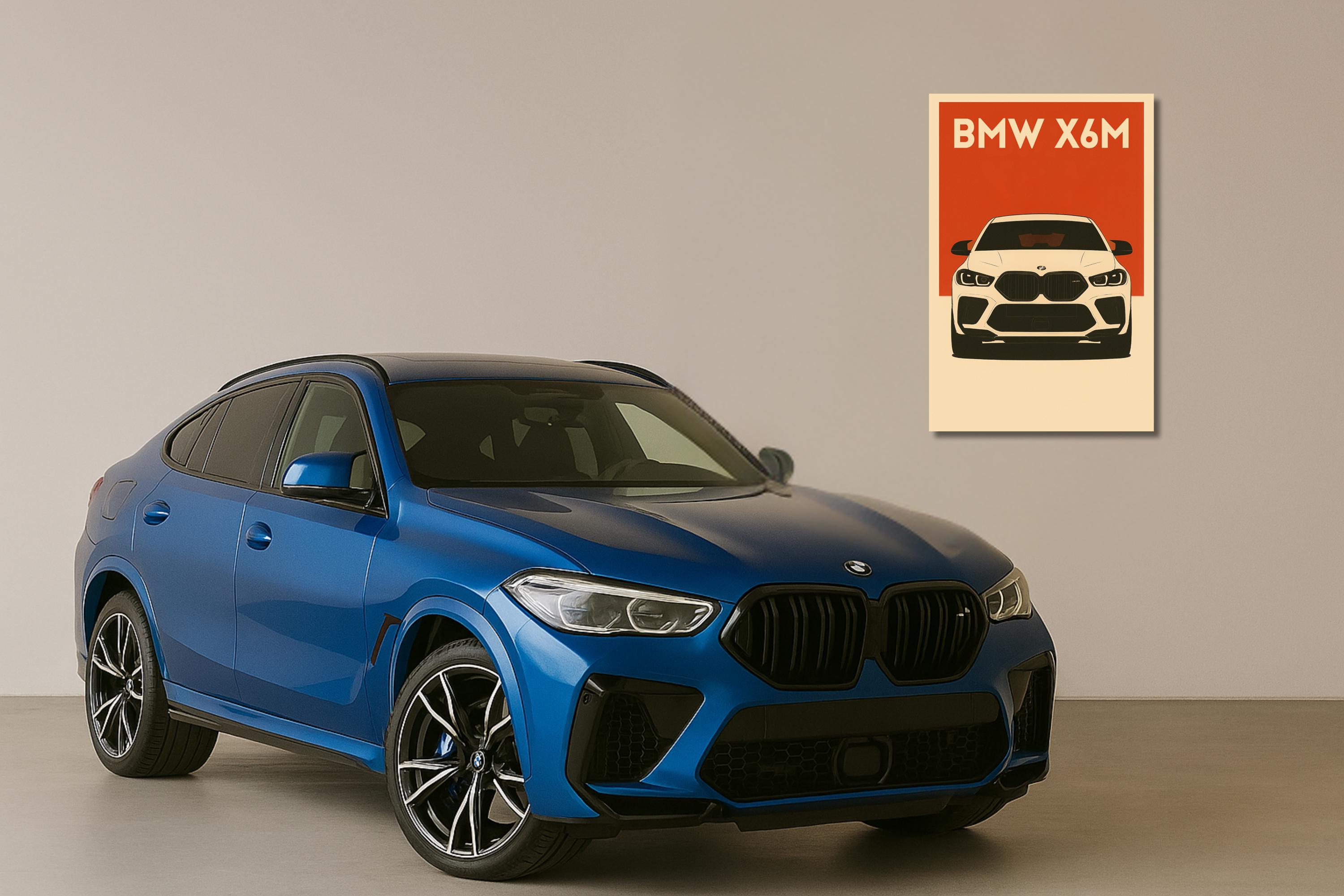 BMW X6 M Poster (retro Style) - Etsy