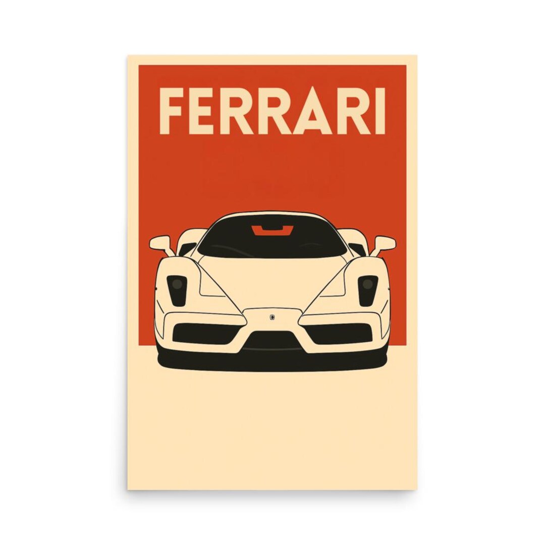 Ferrari Enzo Poster (retro Style) - Etsy