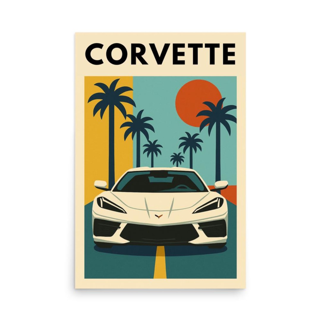Chevrolet Corvette C8 Poster (bauhaus Style) - Etsy