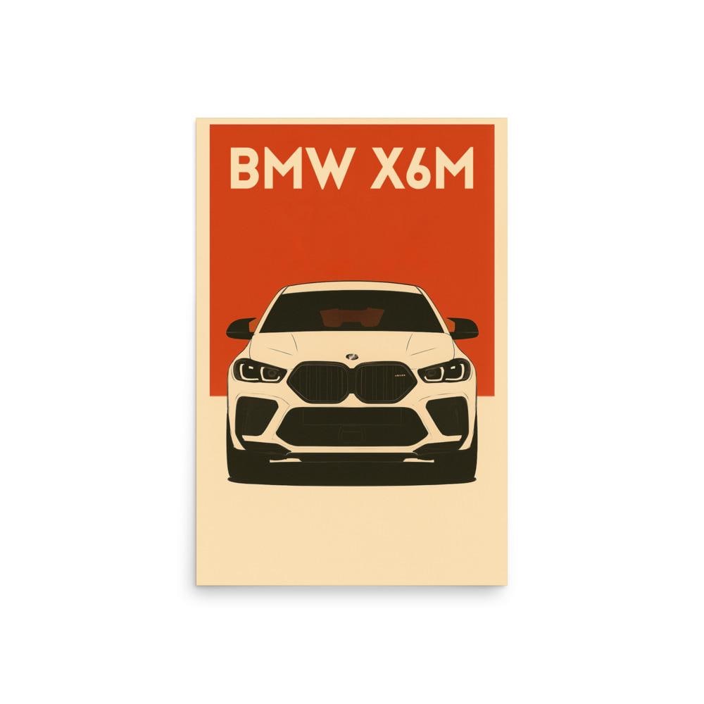 BMW X6 M Poster (retro Style) - Etsy