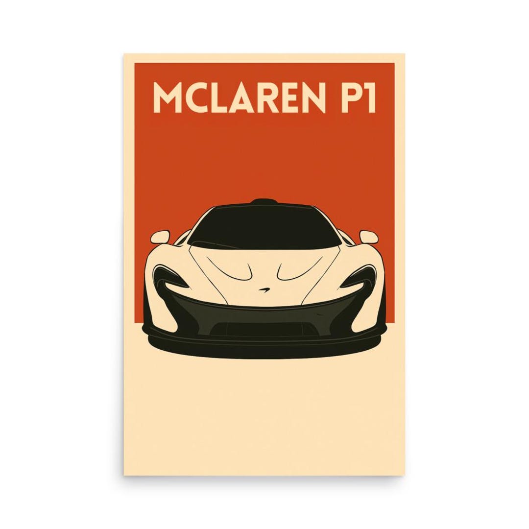 Mclaren P1 Poster (retro Style) - Etsy