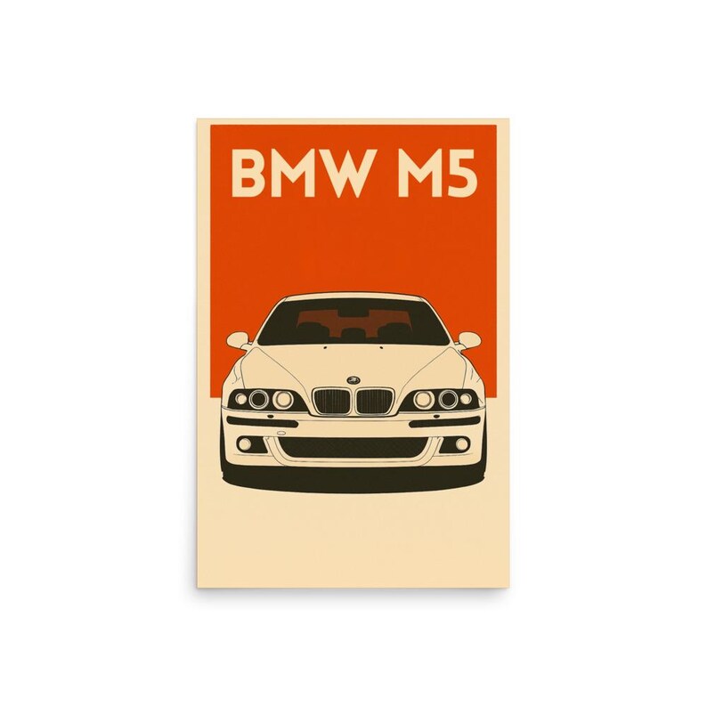 BMW E39 M5 Poster (retro Style) - Etsy