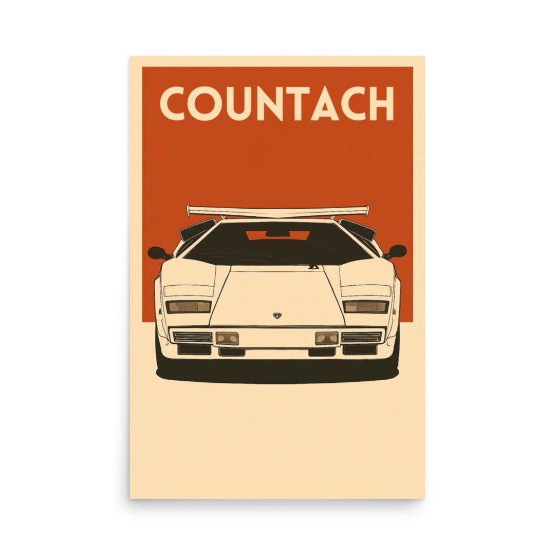 Lamborghini Countach Poster (retro Style) - Etsy