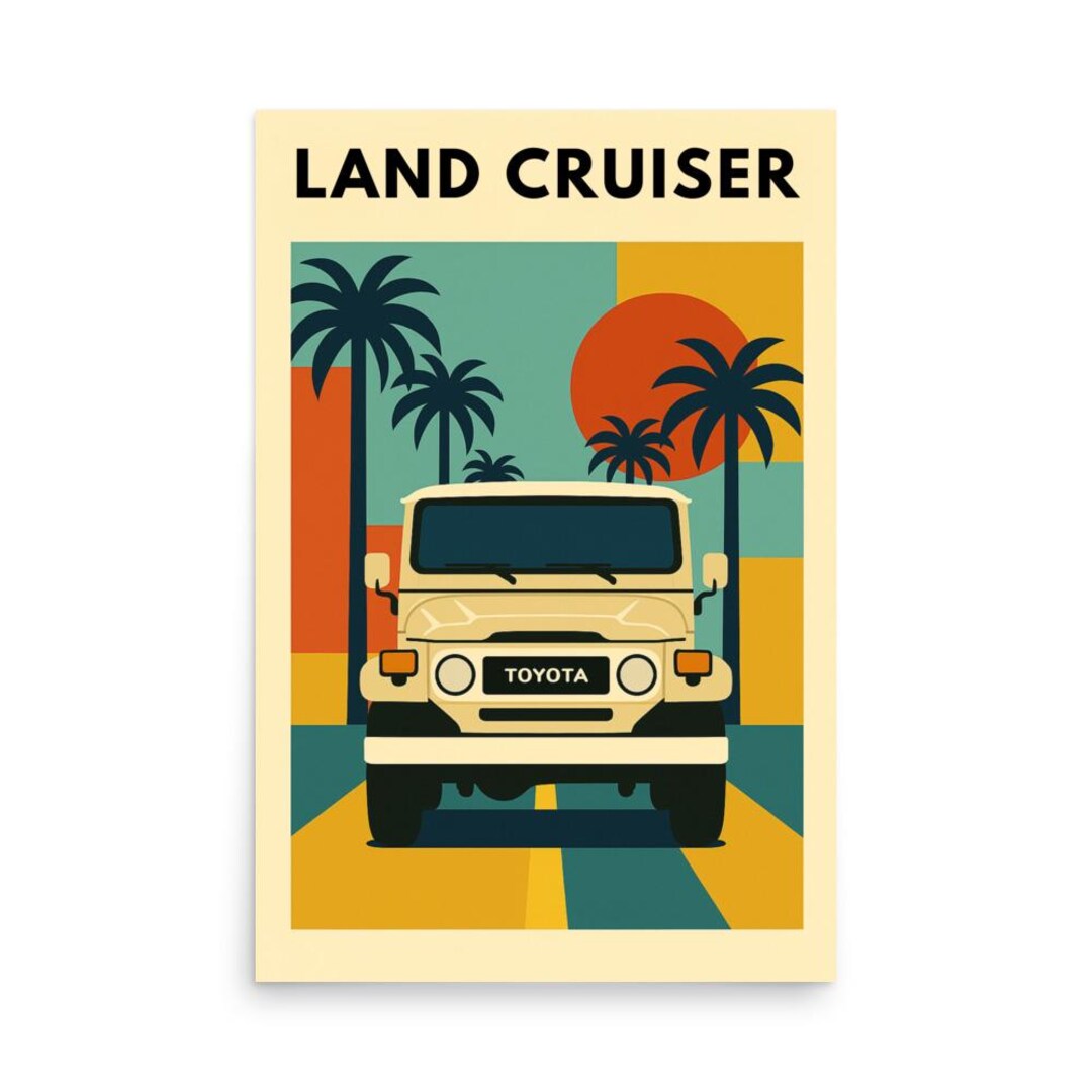 Toyota Land Cruiser Poster (bauhaus Style) - Etsy