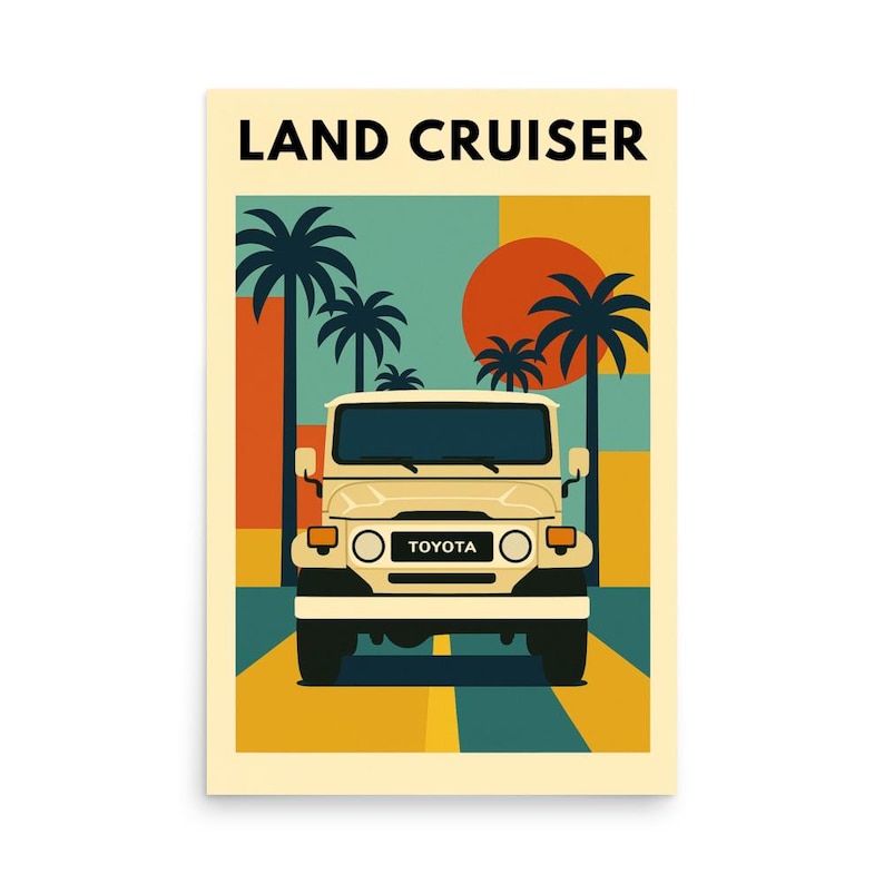 Toyota Land Cruiser Poster (bauhaus Style) - Etsy