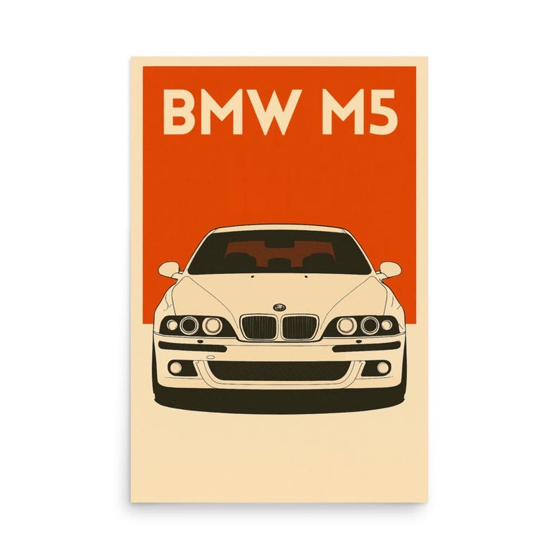 BMW E39 M5 Poster (retro Style) - Etsy