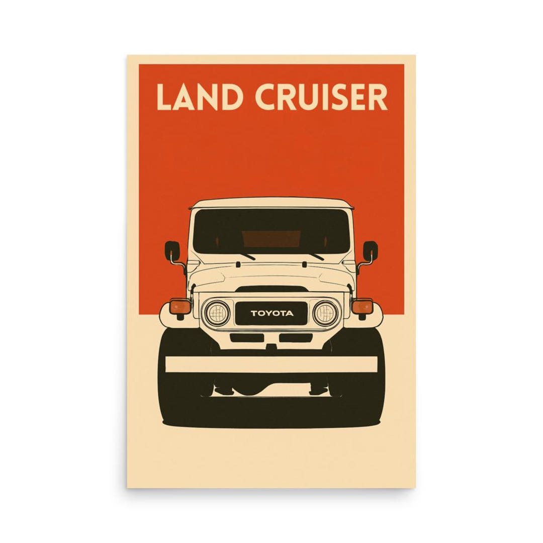 Toyota Land Cruiser Poster (retro Style) - Etsy