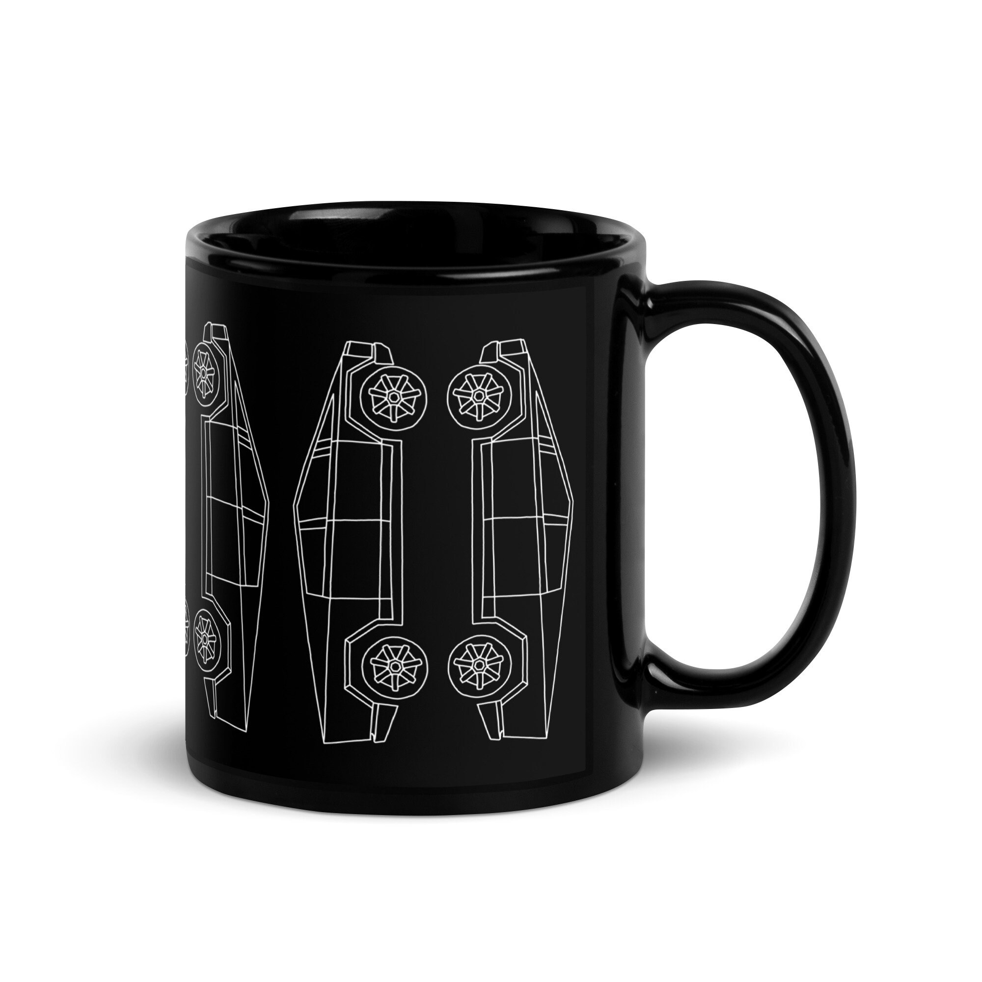 Tesla Cybertruck Black Glossy Mug - Etsy