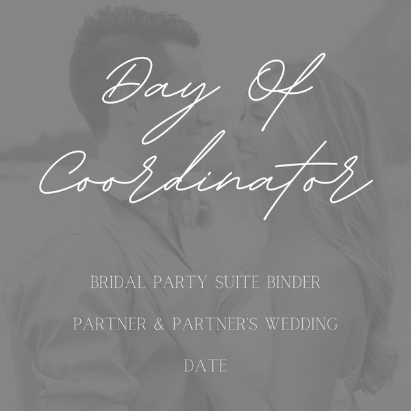 Day Of Wedding Binder Template Etsy Singapore