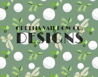 Printable Girls Golf Seamless Pattern Design File for Sublimation ...