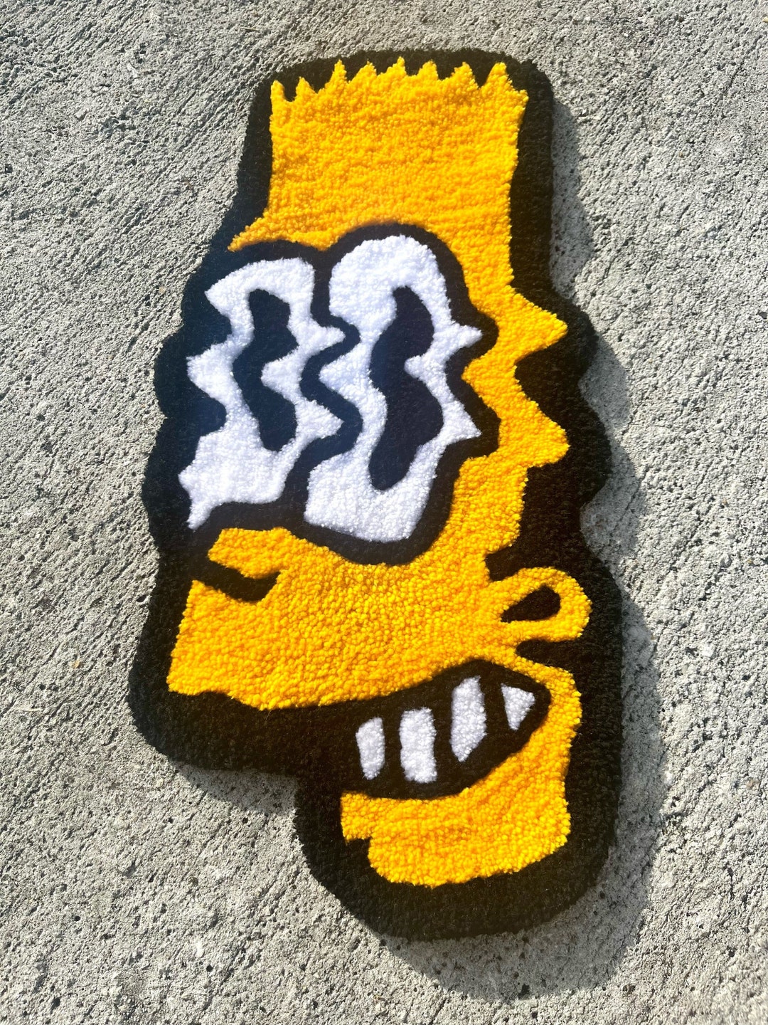 Bart Simpson Handmade Tufted Rug - Etsy