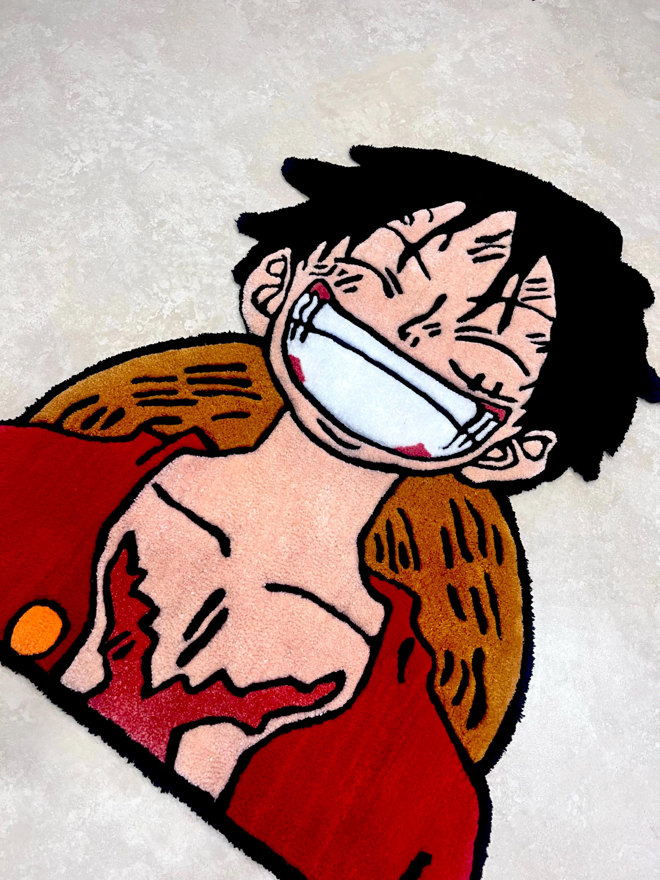 Monkey D. Luffy "one Piece" Tufted Rug - Etsy