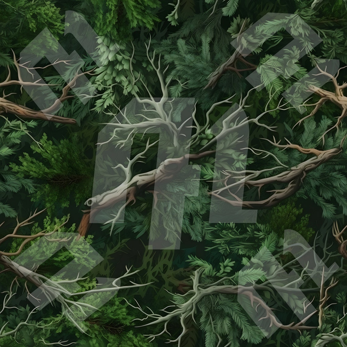 Forest Camo Seamless Pattern Digital Paper Download Forest Camouflage ...
