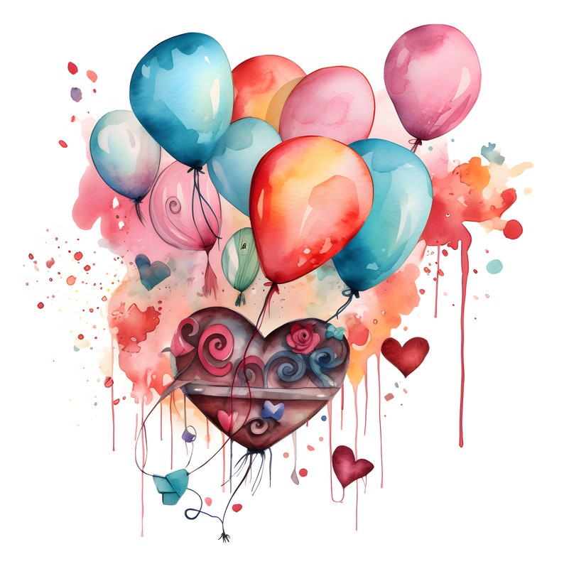 25 Adorable Birthday Heart Clipart in High-quality JPG Format - Perfect ...