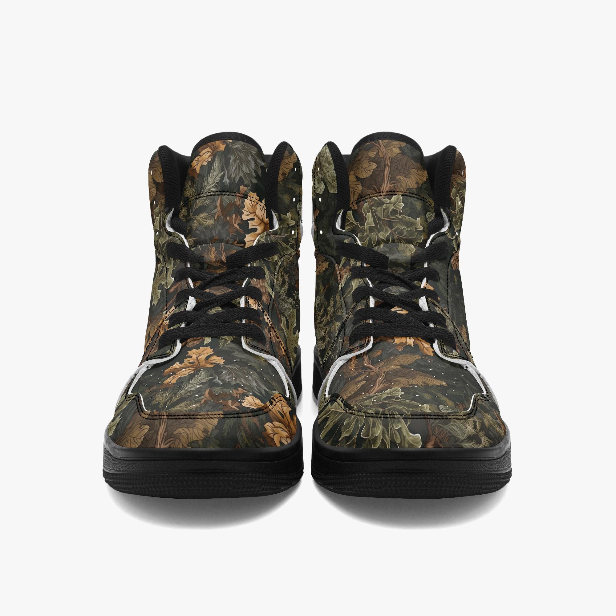 Forest Leaf High-top Sneakers – Nature-inspired Shoes With a Stylish ...