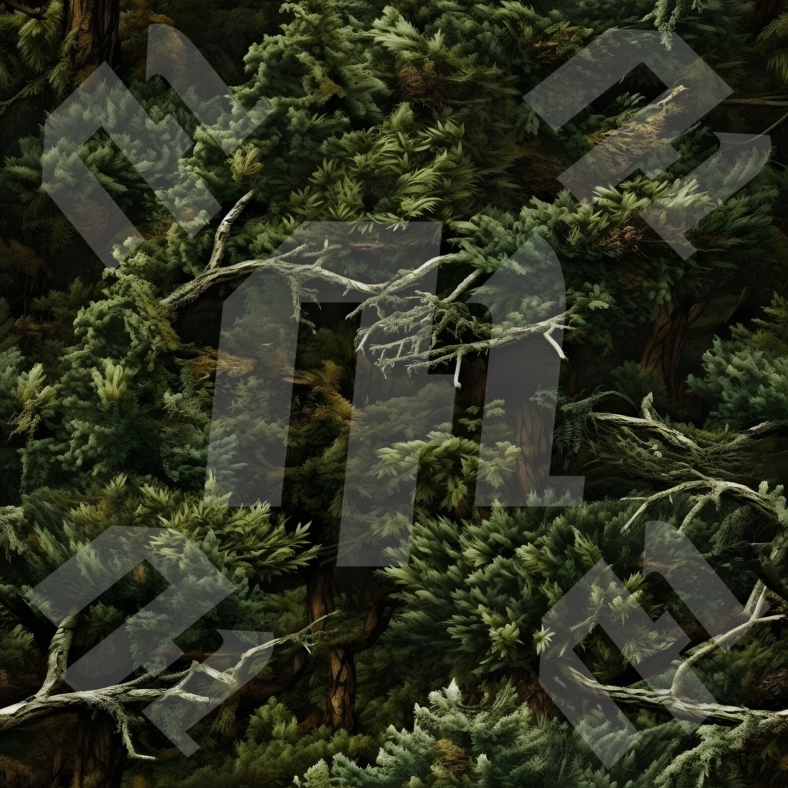 Forest Camo Seamless Pattern Digital Paper Download Forest Camouflage ...