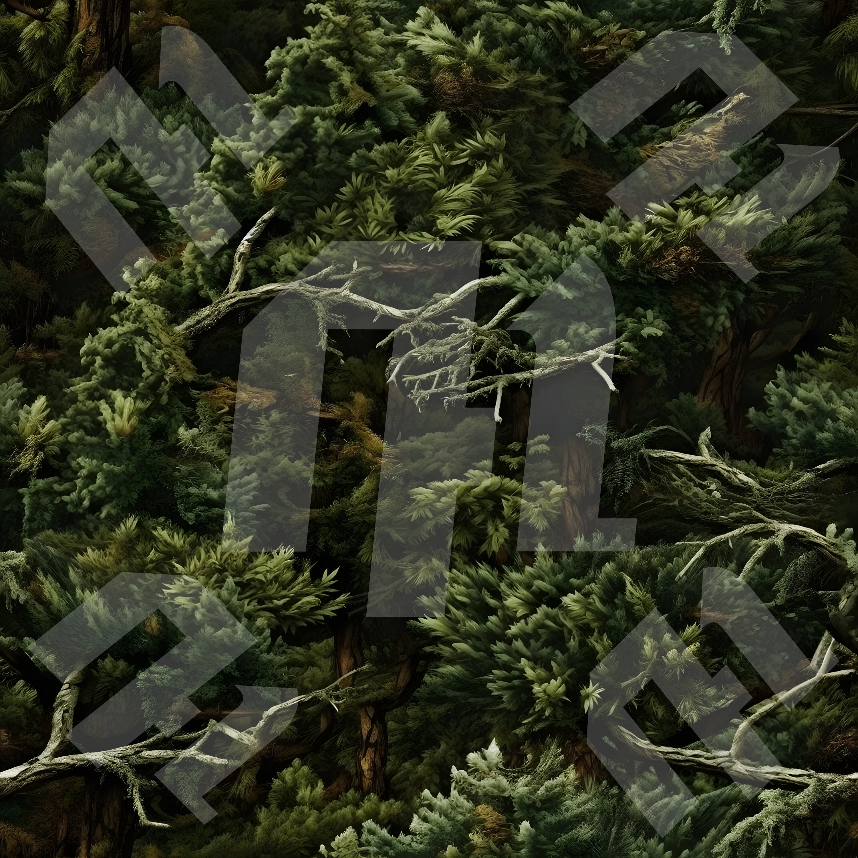 Forest Camo Seamless Pattern Digital Paper Download Forest Camouflage ...